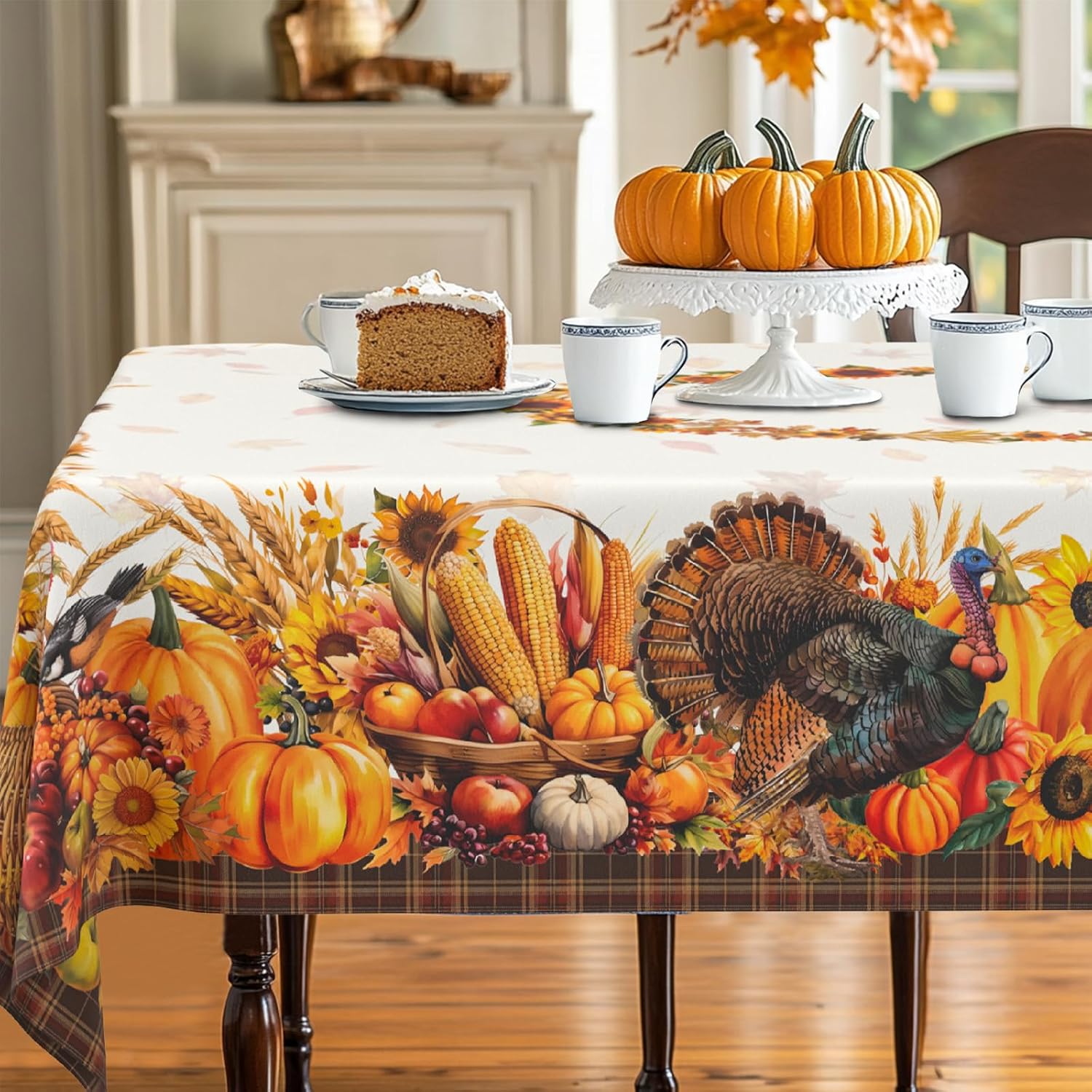 Amazon.com: yrhsnclsdg Thanksgiving Tablecloth Fall Tablecloth ...