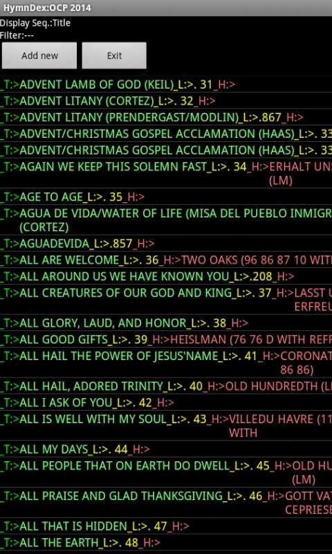 HymnDex- OCP 2014 (Oregon Catholic Press Hymnals) - App on Amazon Appstore