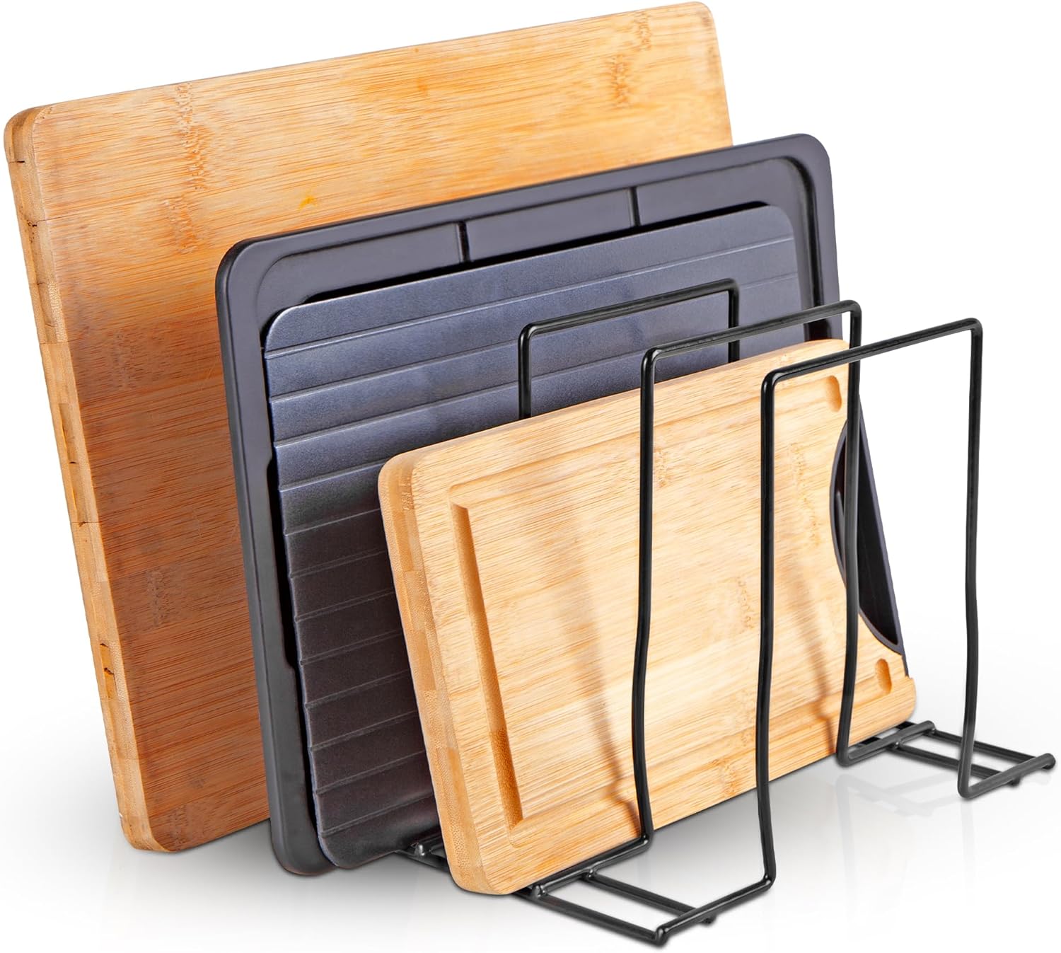 ASAB Chopping Board Rack Cutting Board Bakeware Baking Tray Rack with 4 ...