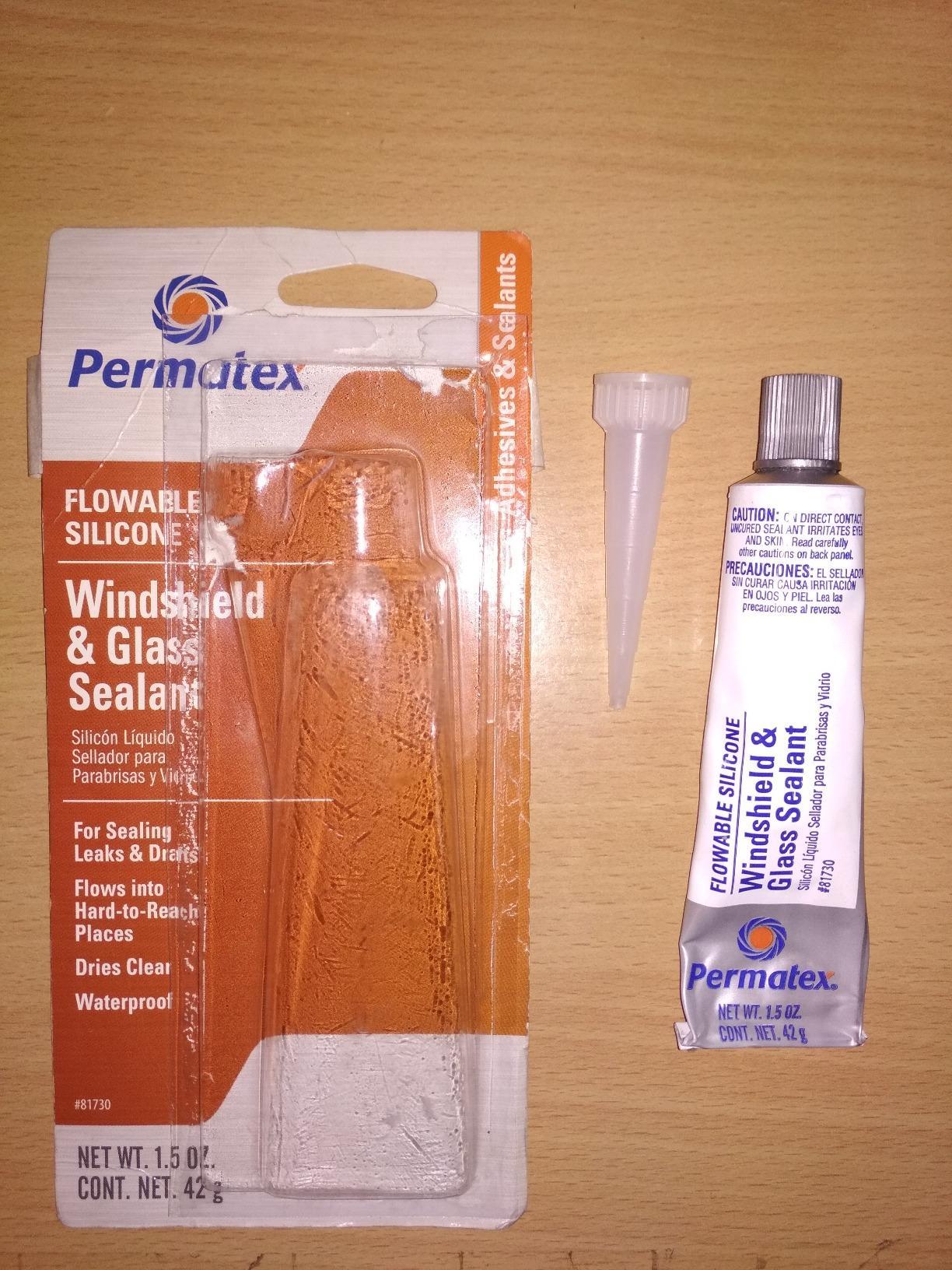Permatex 81730 Flowable Silicone Windshield and Glass Sealer, 1.5 oz ...
