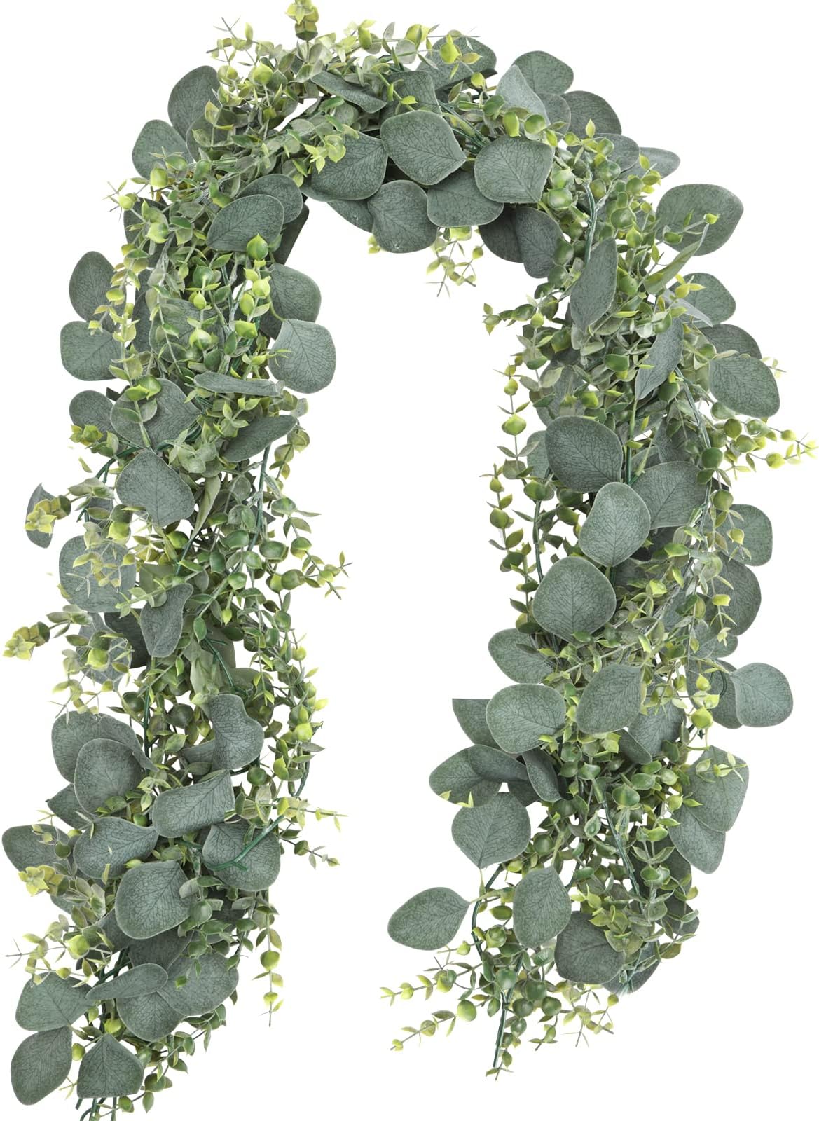 Amazon.com: NANSSY 2 Pack Greenery Garland, Willow Greenery Garland ...