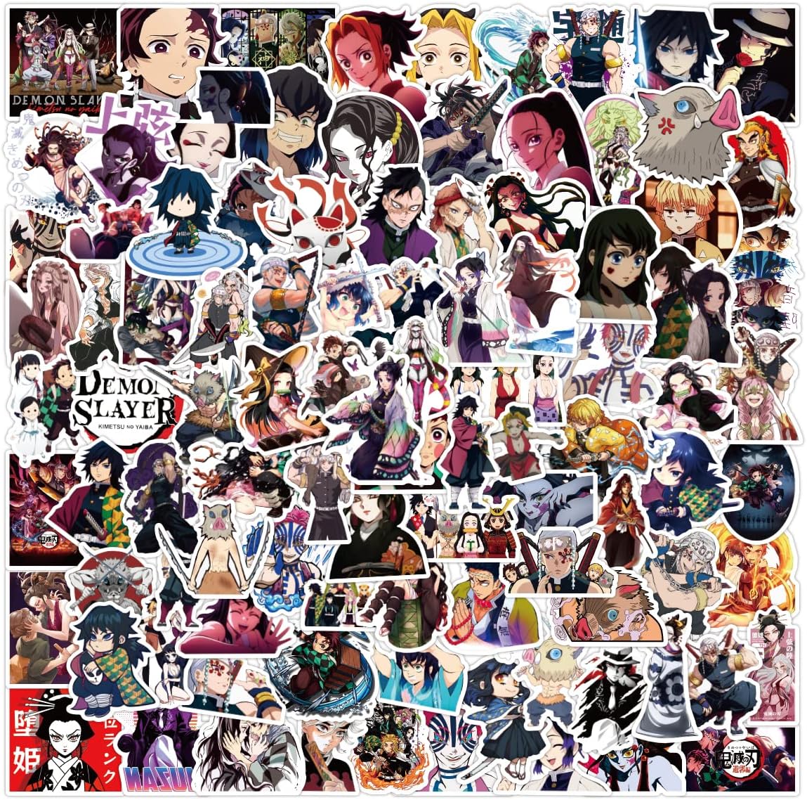 100PCS Demon Slayer Stickers Packs for Water Bottles, Laptop ...