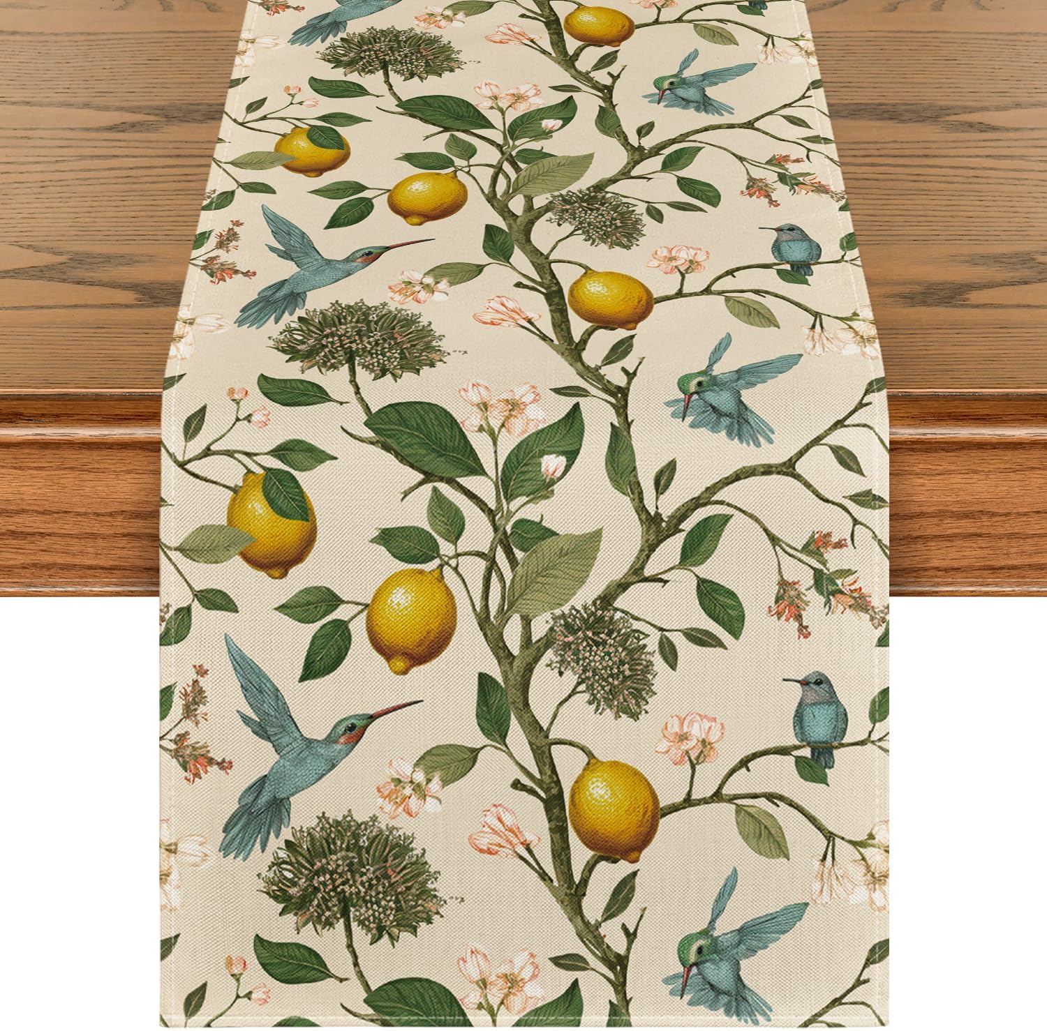 Amazon.com: Artoid Mode Brown Lemon Tree Bird Flower Summer Table ...