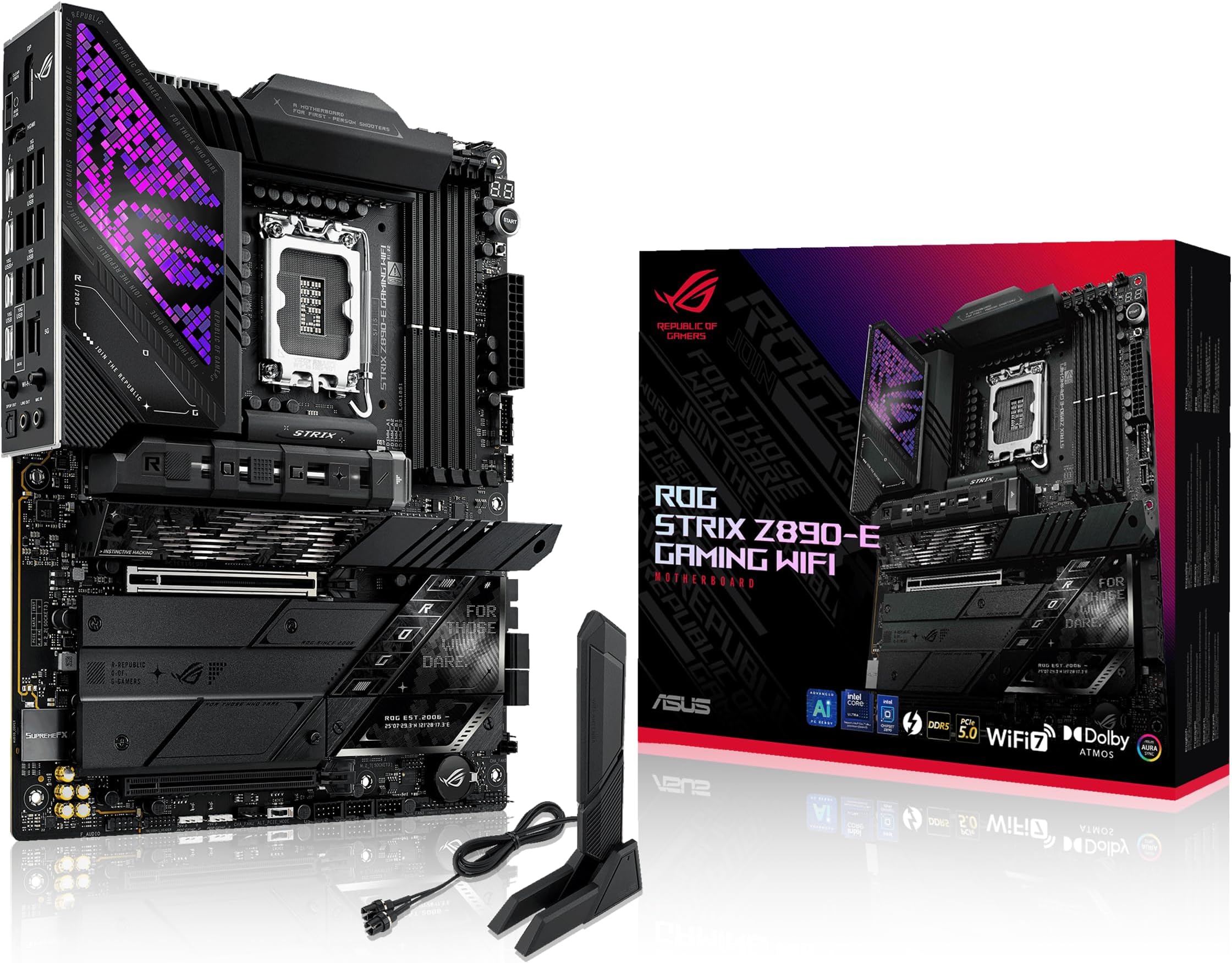 Amazon.com: ASUS ROG MAXIMUS Z890 HERO BTF Z890 LGA 1851 ATX motherboard, hidden-connector ...
