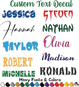 Amazon.com - Lettering Decals for Cars - Custom Vinyl Lettering ...