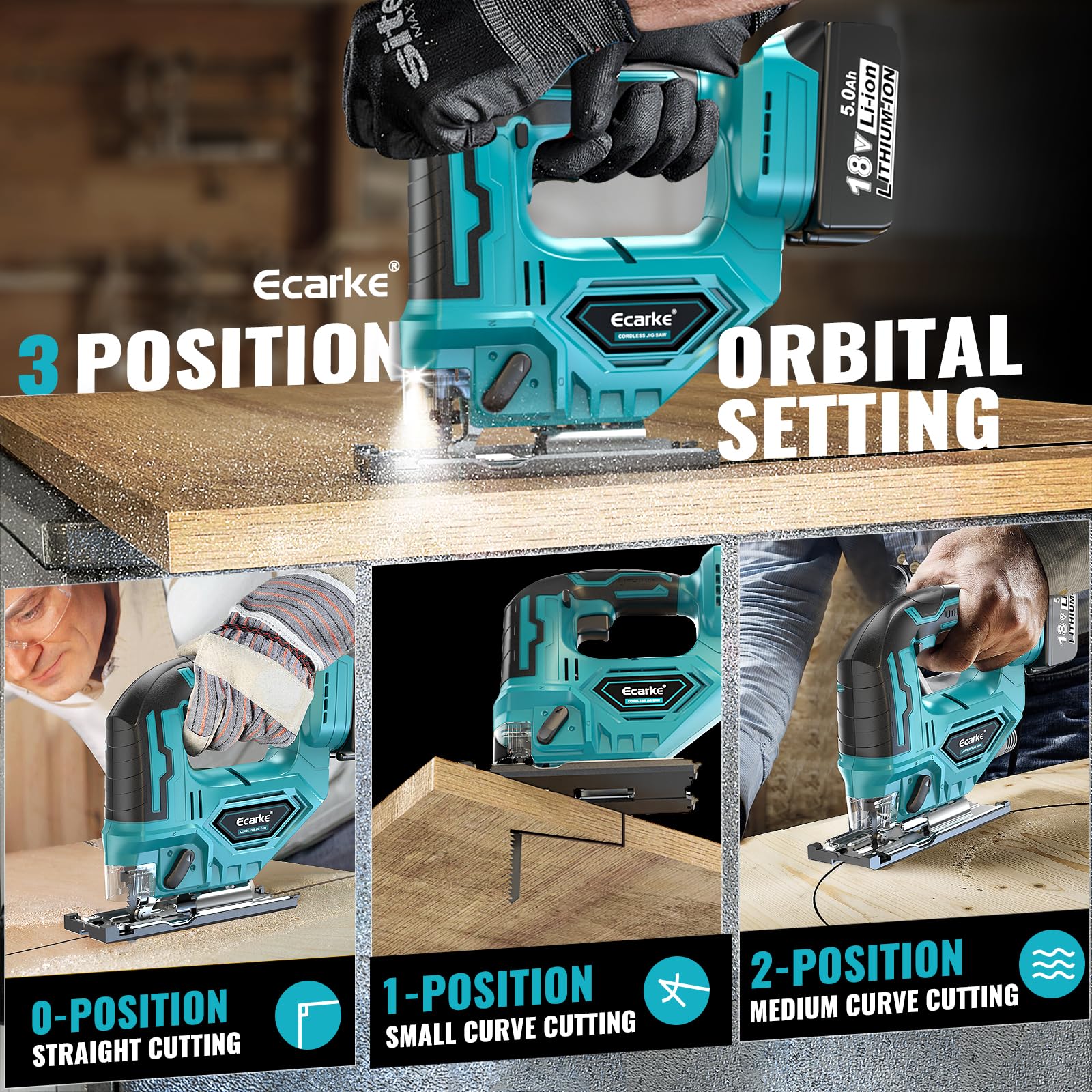 Snapklik.com : Cordless Jig Saw For Makita 18V Battery:Brushless Motor ...