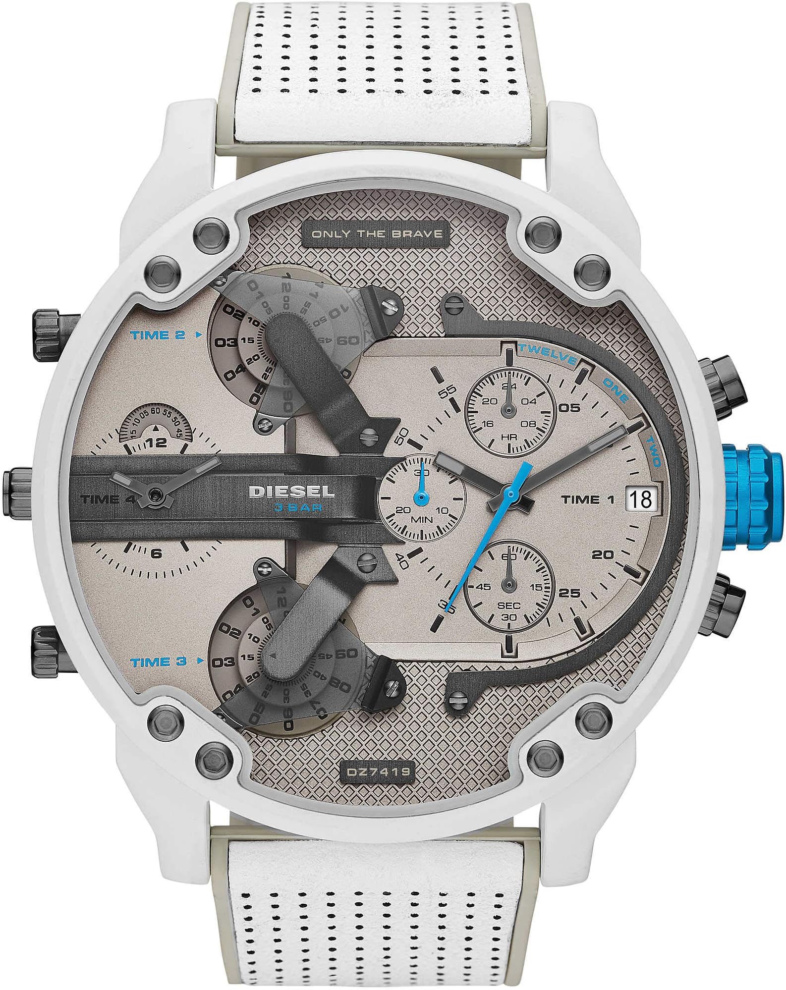 Diesel Reloj Analógico para Hombre de Cuarzo con Correa en Cuero DZ7419 ...