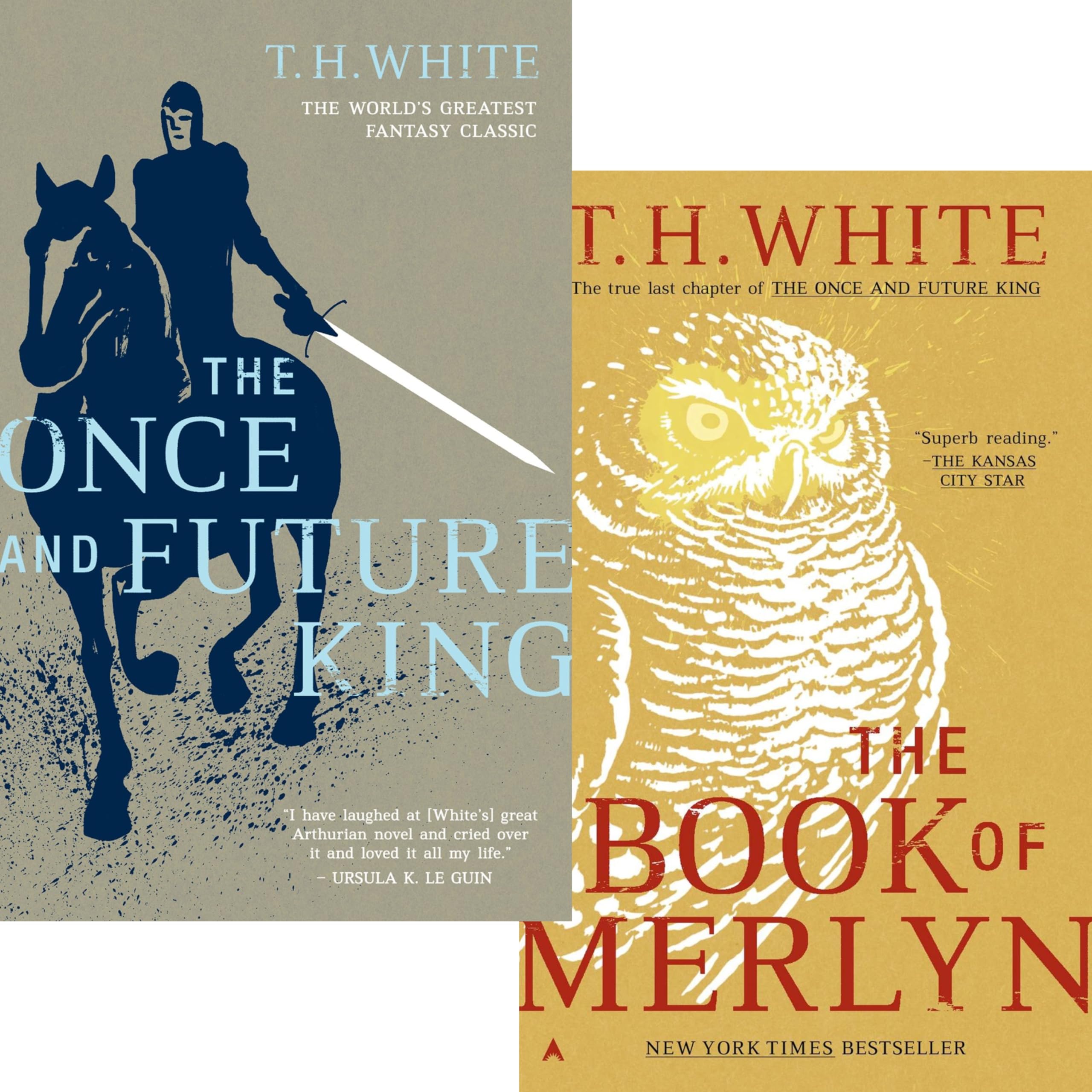 The Once and Future King plus The Book of Merlin T.H. White 2-paperback ...