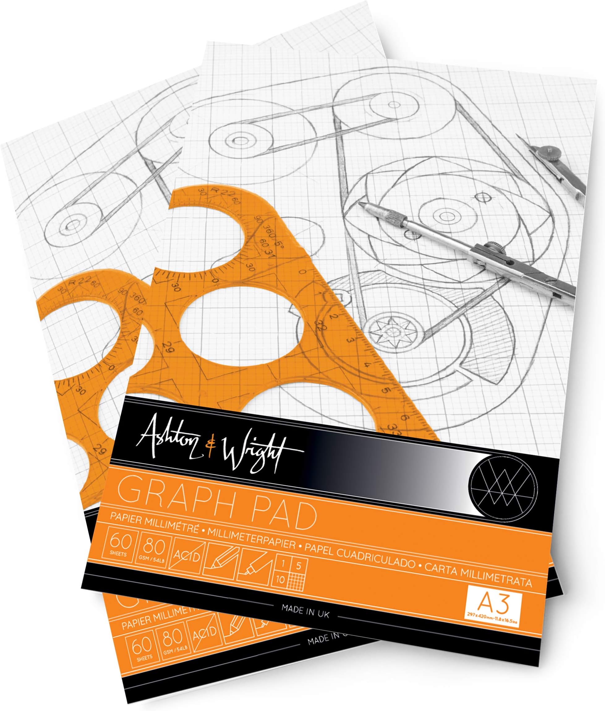 Herlitz 690305 Graph Paper Pad, A3, 20 Sheets a3 : Amazon.co.uk ...