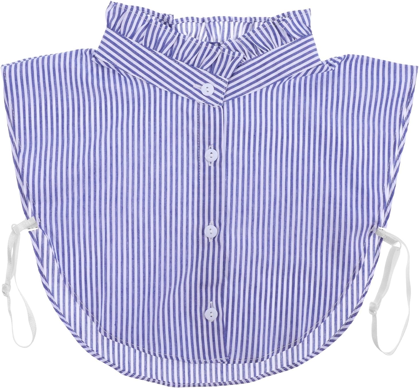 Amazon.com: Striped Detachable Collar for Women Cotton Blue Dickie Fake ...
