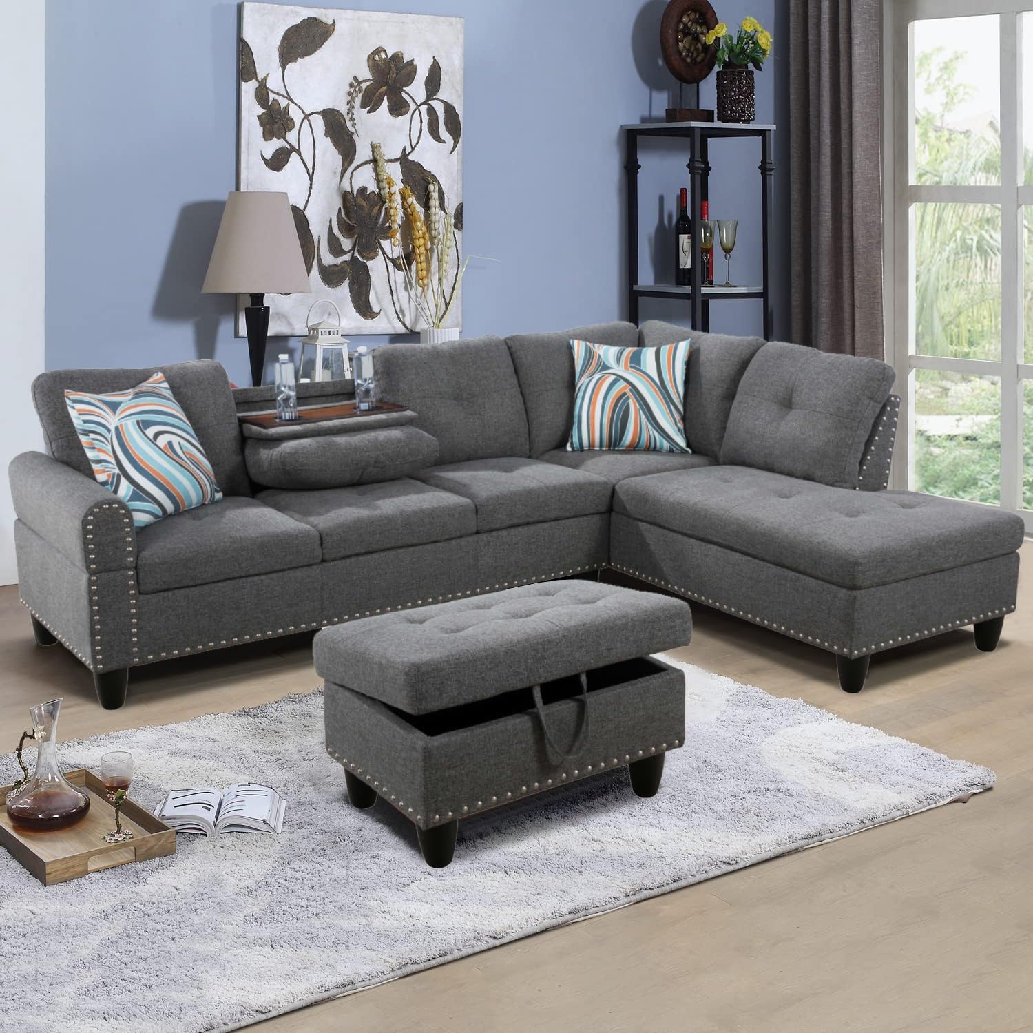Amazon.com: UBGO Sectional Couches for Living Room,L Shape Modular Sofa ...