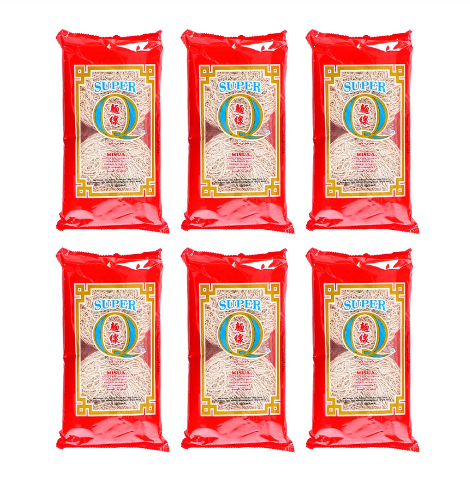 Amazon.com : Super Q Misua Wheat Flour Vermicelli (6 Pack, Total of ...