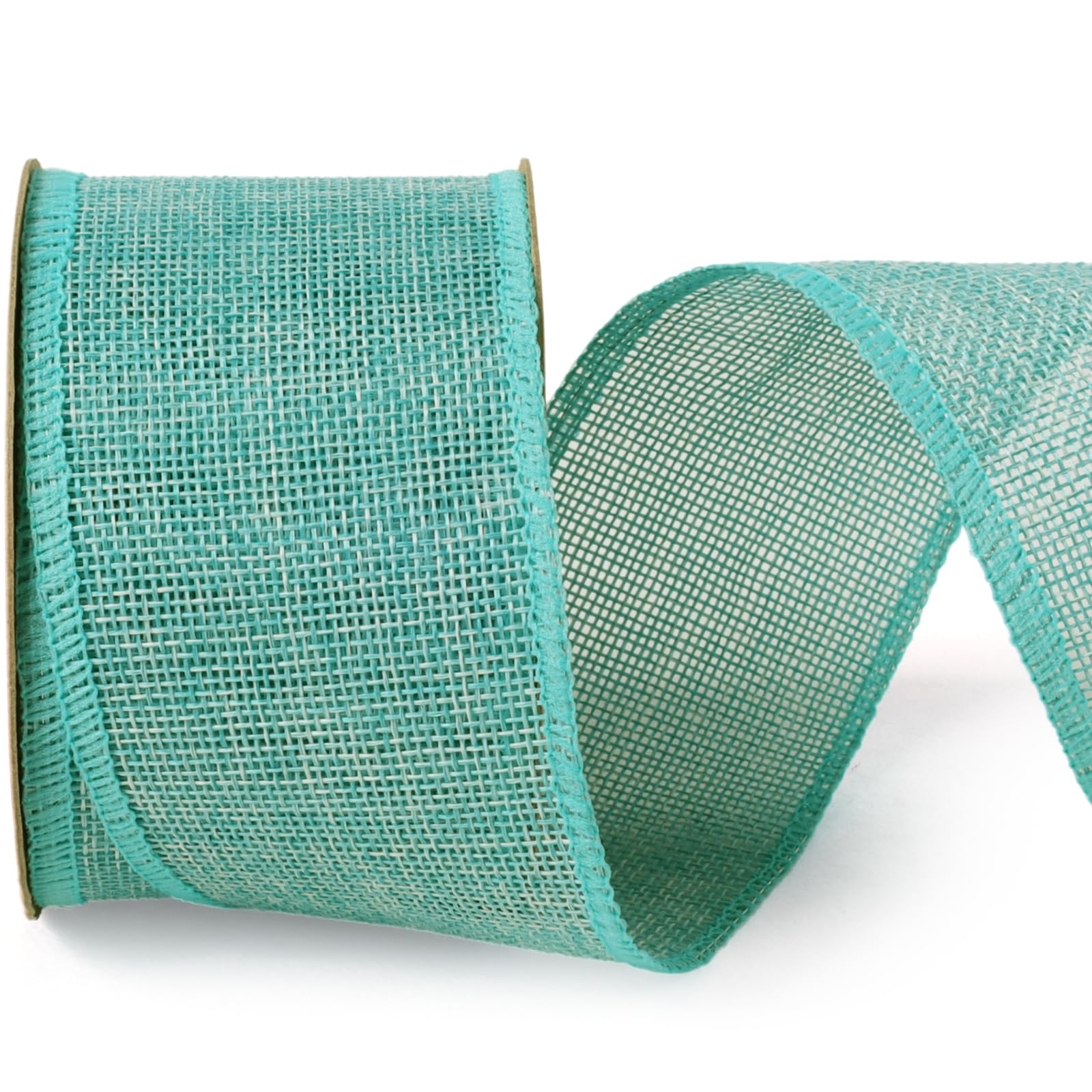 Amazon.com: LaRibbons Burlap Ribbon Wired, 2.5 Inch x 12 Yards Blue ...