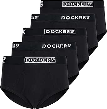 DOCKERS Mens Underwear Pack of 5 Mens Briefs Underwear for Men Soft ...