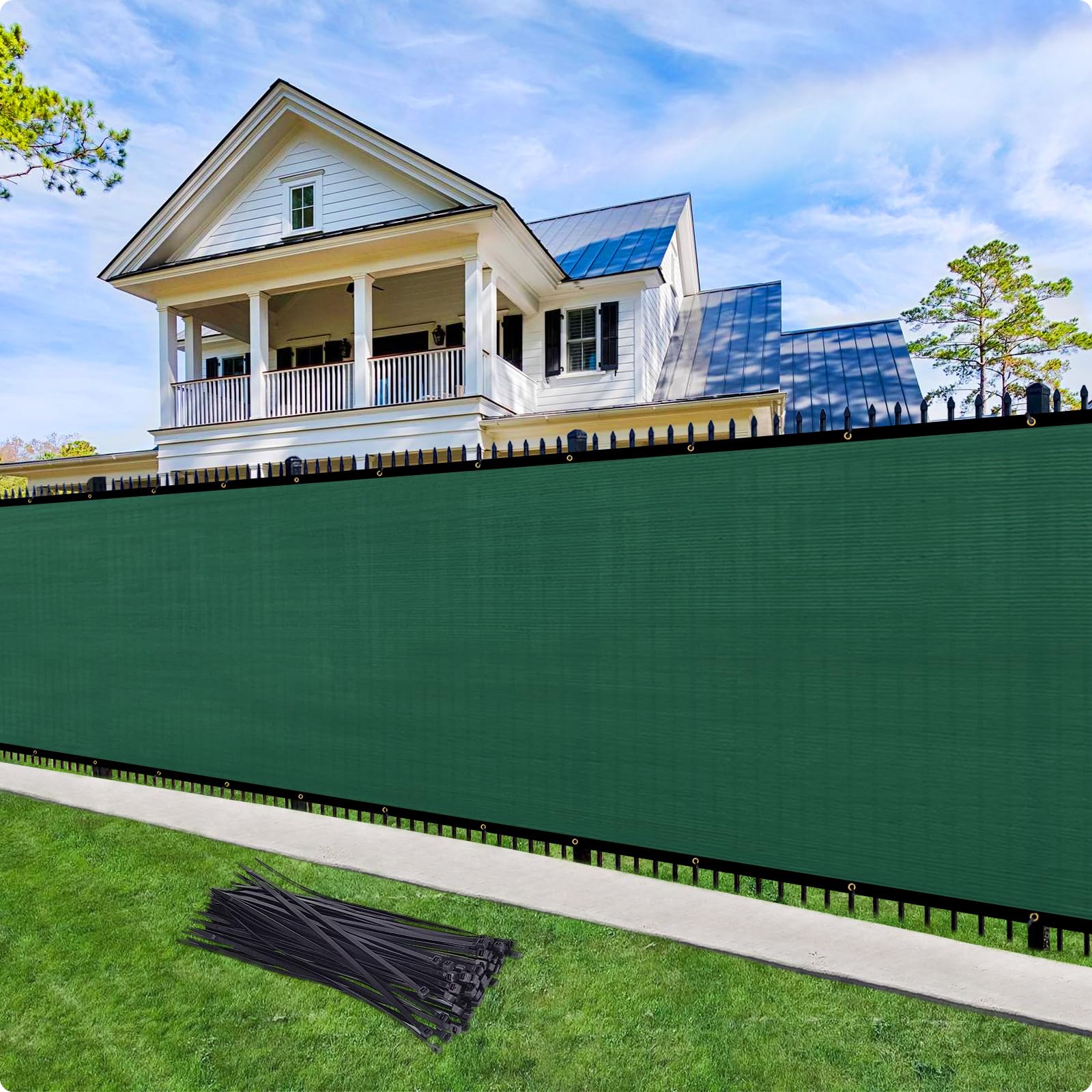 Snapklik.com : Cisvio 4 X 91 Dark Green Privacy Fence Screen 90% ...