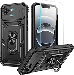 Amazon.com: Goton Compatible for iPhone 16e Case with Screen Protector - Slide Camera Cover ...