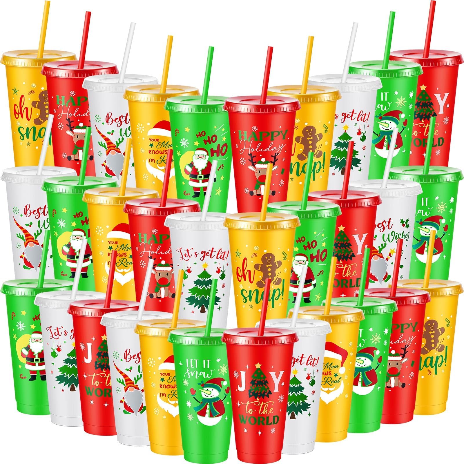 Amazon.com: FZR Legend Christmas Party Favors Goodie Cups, 24 Pack 16OZ ...