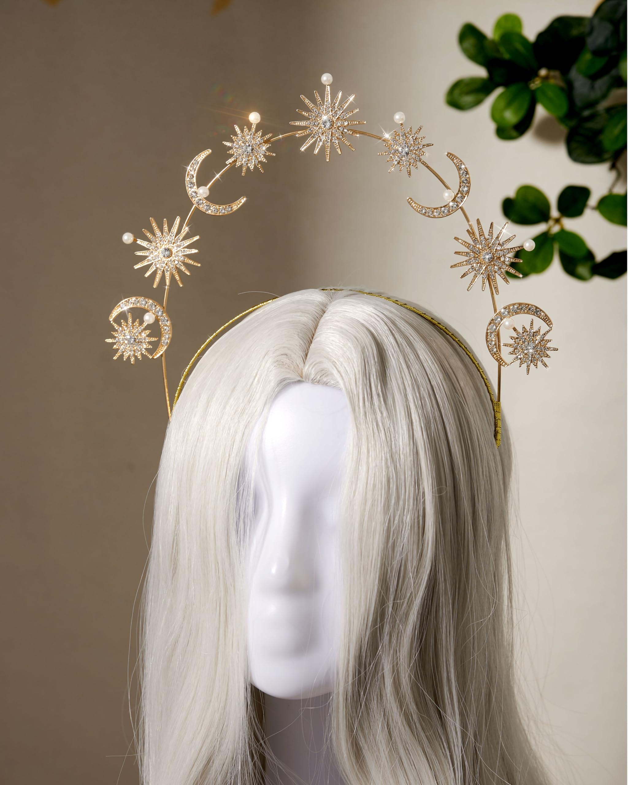 Snapklik.com : Zivyes Star And Moon Halo Crown Goddess Crown Celestial ...