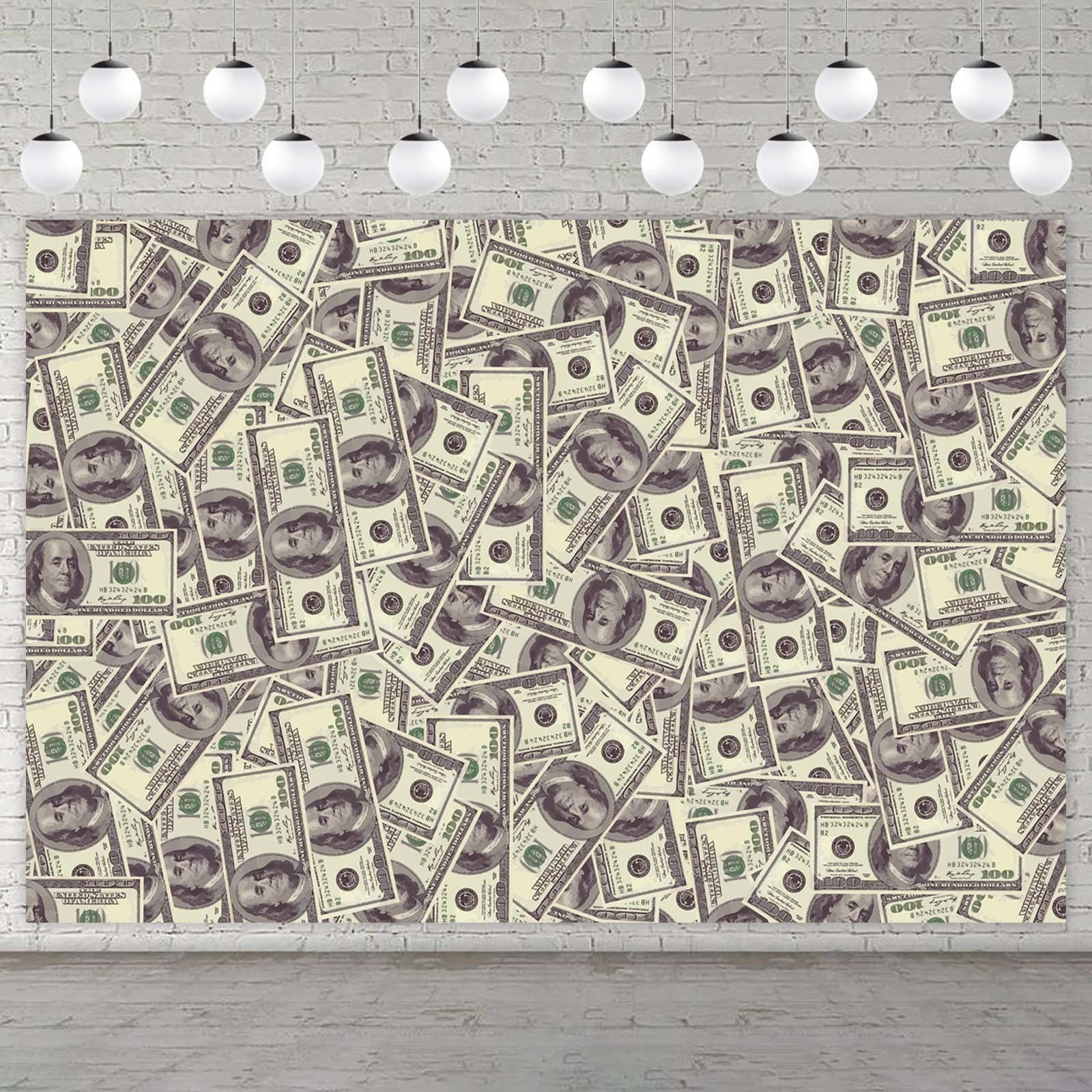 Amazon.com : Generic Money Pale Green Grey Bill Banner Backdrop ...