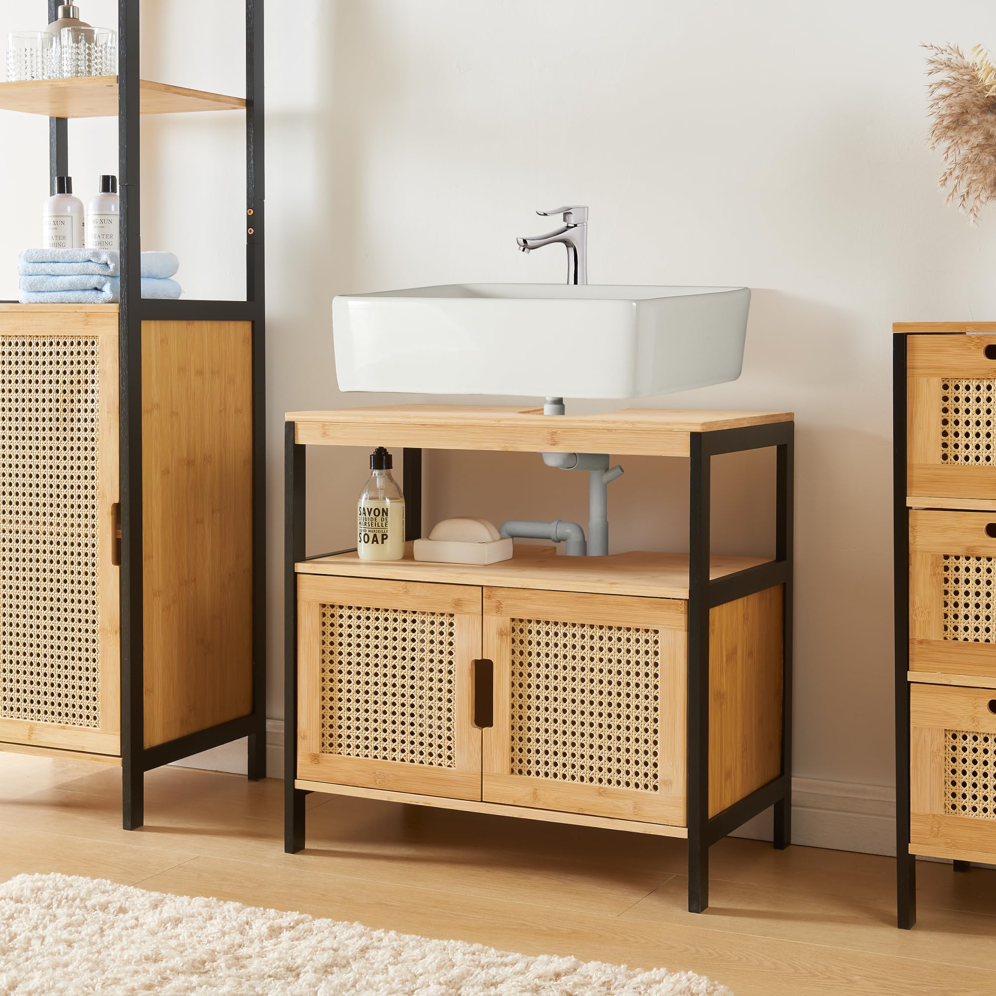 Bamboo Vanity Cabinets Bathroom
