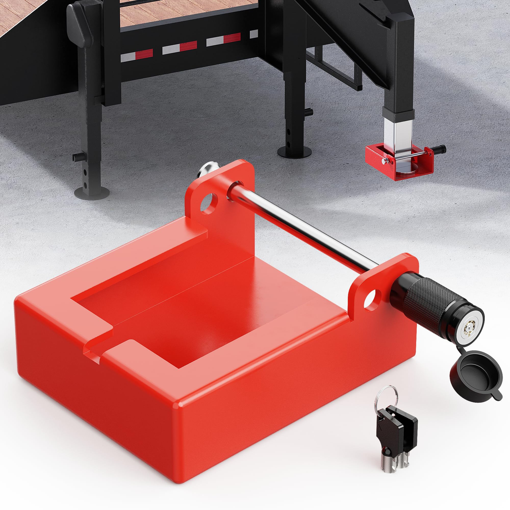Amazon.com: Youyikoo Heavy-Duty Gooseneck Trailer Lock Fits Most 7 ...