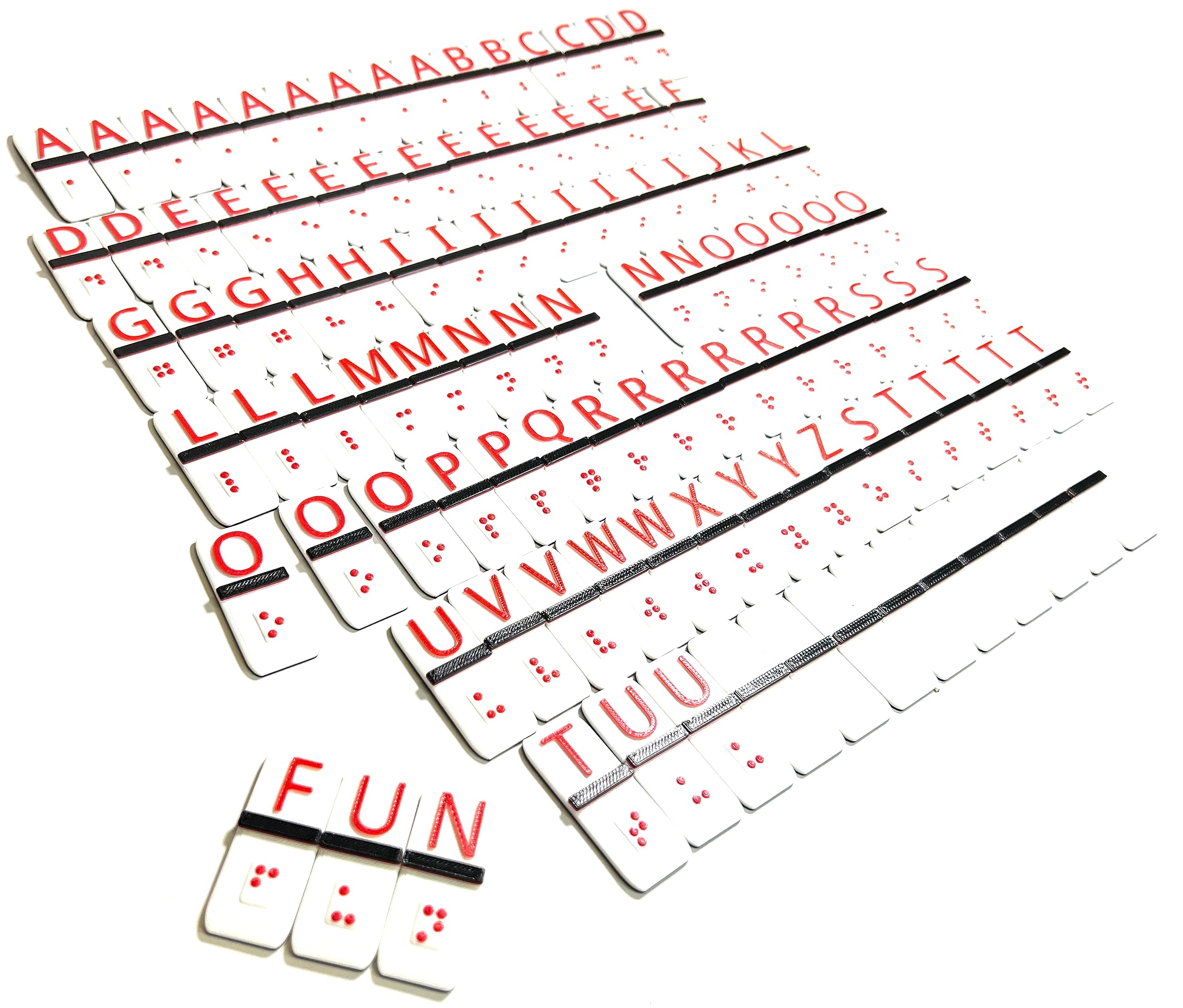 Buy Braille Alphabet Word Tiles with Standard Sized Braille Codes ...