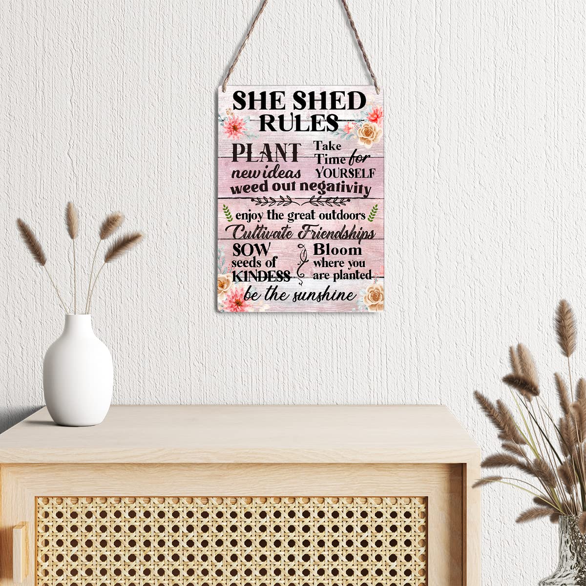 Snapklik.com : Farmhouse Garden Wooden Sign Wall Decor Rustic She Shed ...