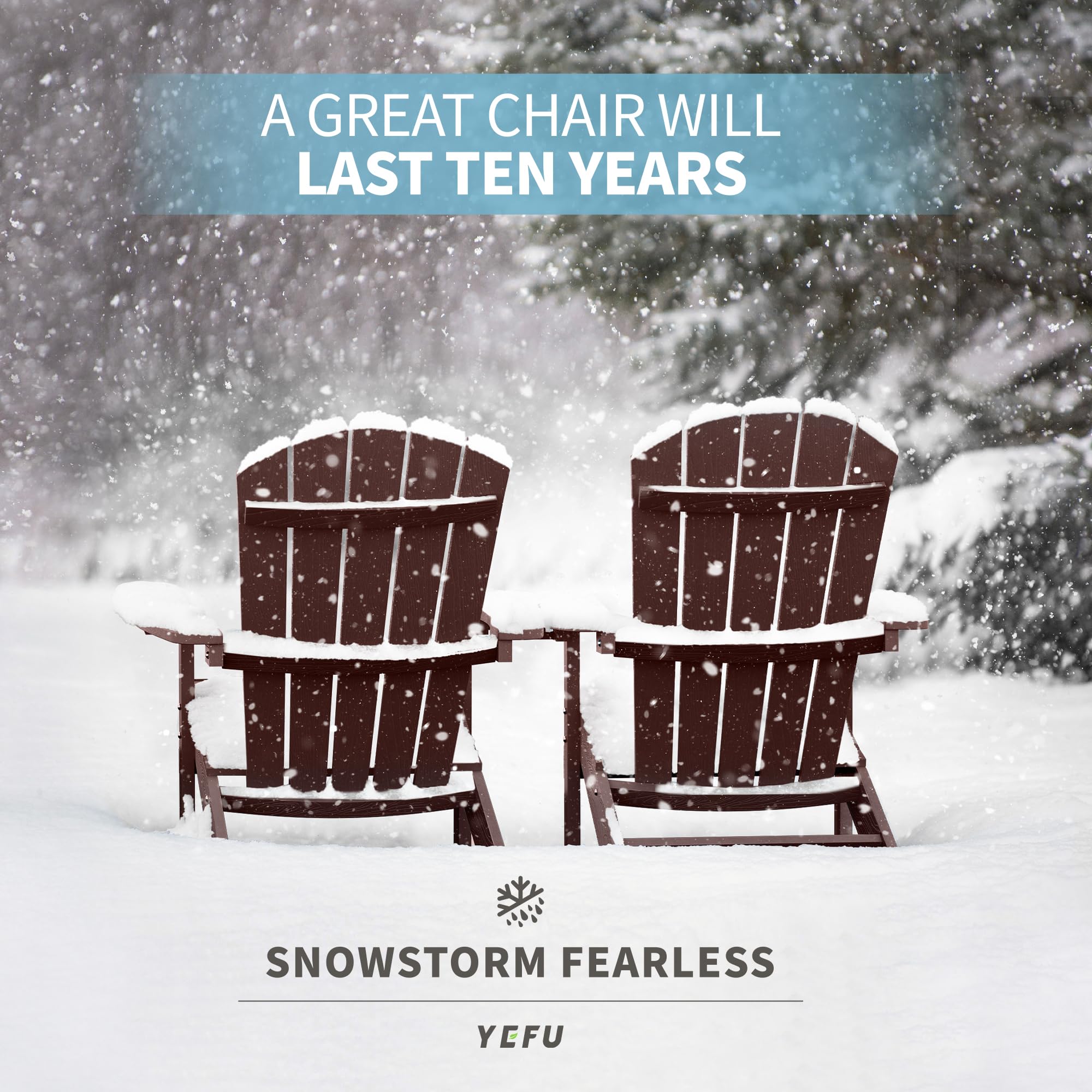 Snapklik.com : YEFU Plastic Adirondack Chairs Weather Resistant, Patio ...