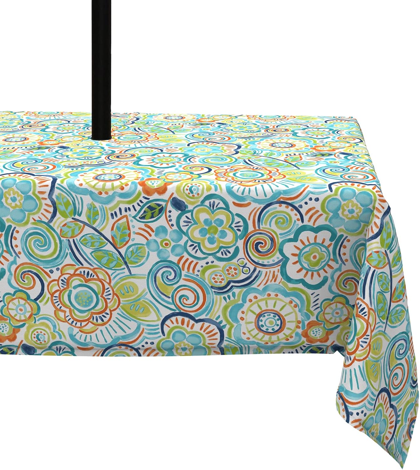 Amazon.com: LVTXIII Outdoor Tablecloth with Umbrella Hole and Zipper ...