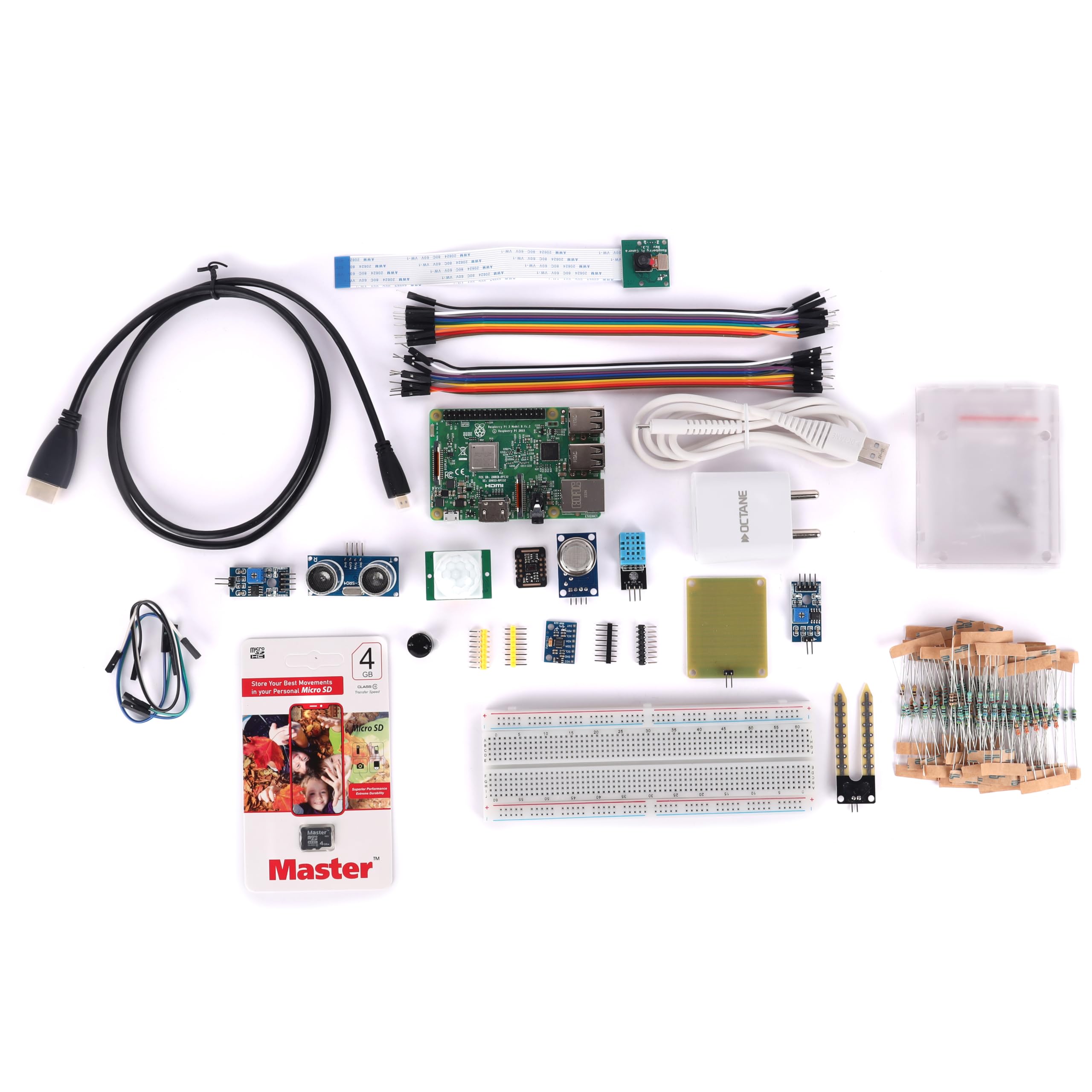 IEMROBOTICS Raspberry Pi 3B IoT Builder Science kit with 4gb Micro Sd ...