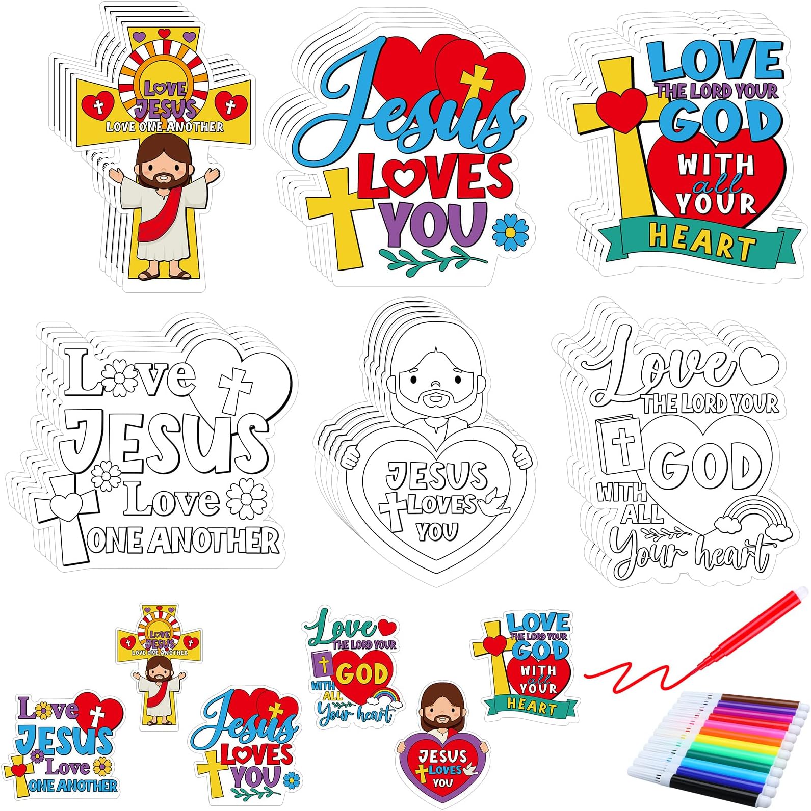 Amazon.com: Tondiamo 1200 Pcs Plan of Salvation Bracelet Kit - Gospel ...