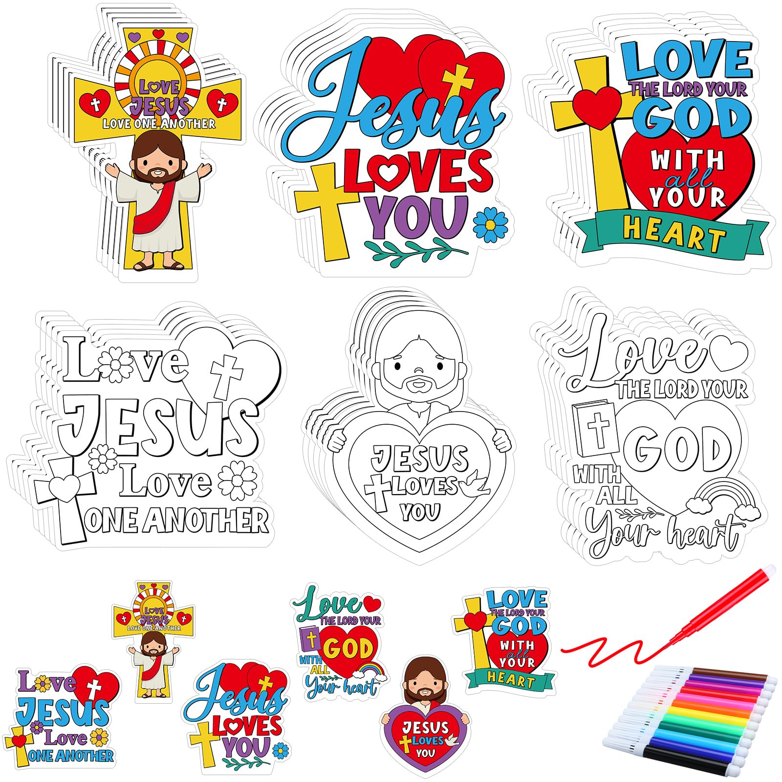 Jesus Loves You Worksheets Valentine's Day Craft: Jesus Loves Me