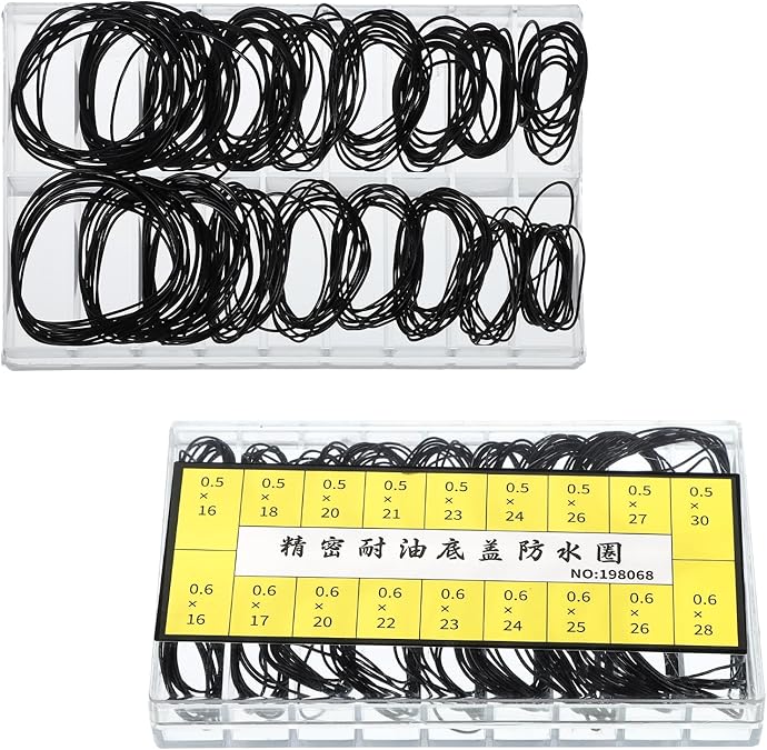 Amazon.com: 180 pcs O Ring Watch Gasket Rubber Seal 18 Sizes Watch Back ...