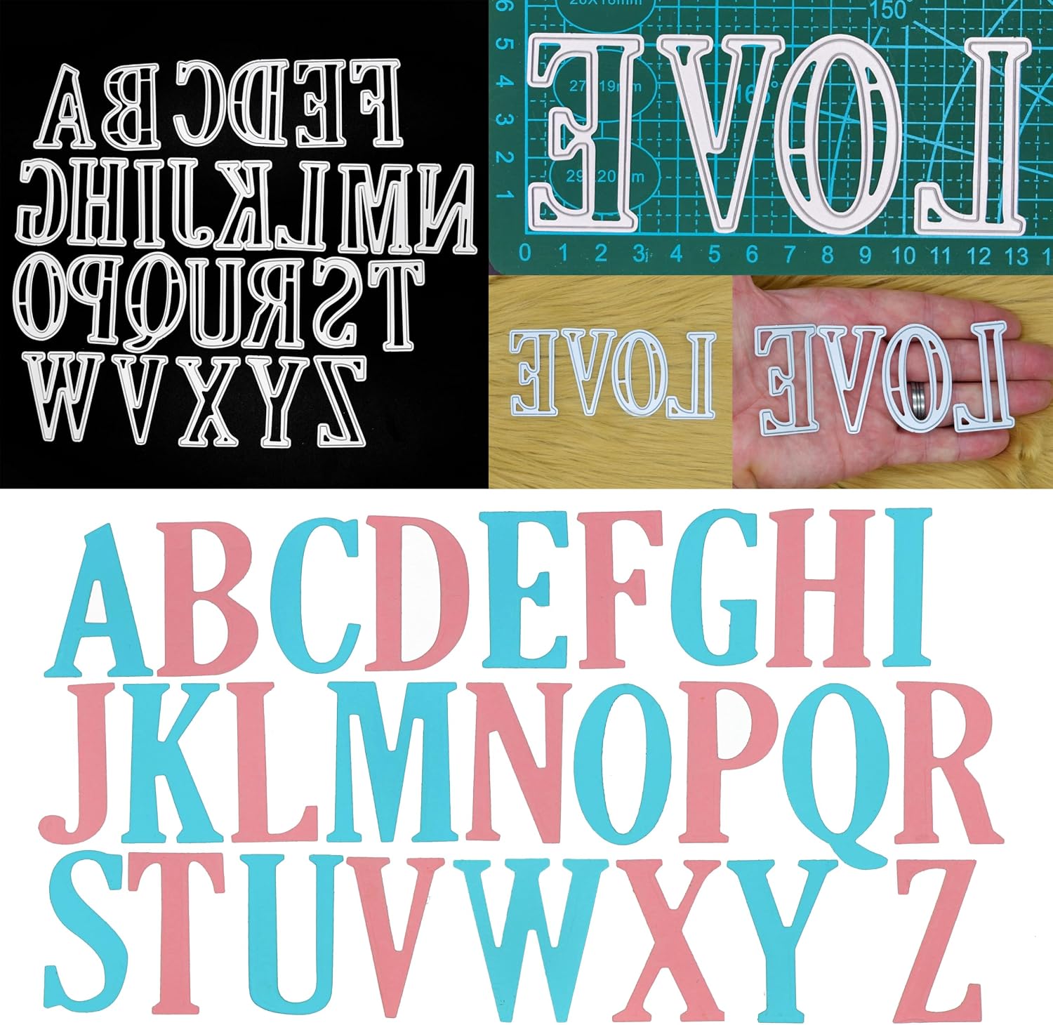 Large 5 cm Alphabet Metal Cutting Dies, All 26 Letters Set, Letter ...