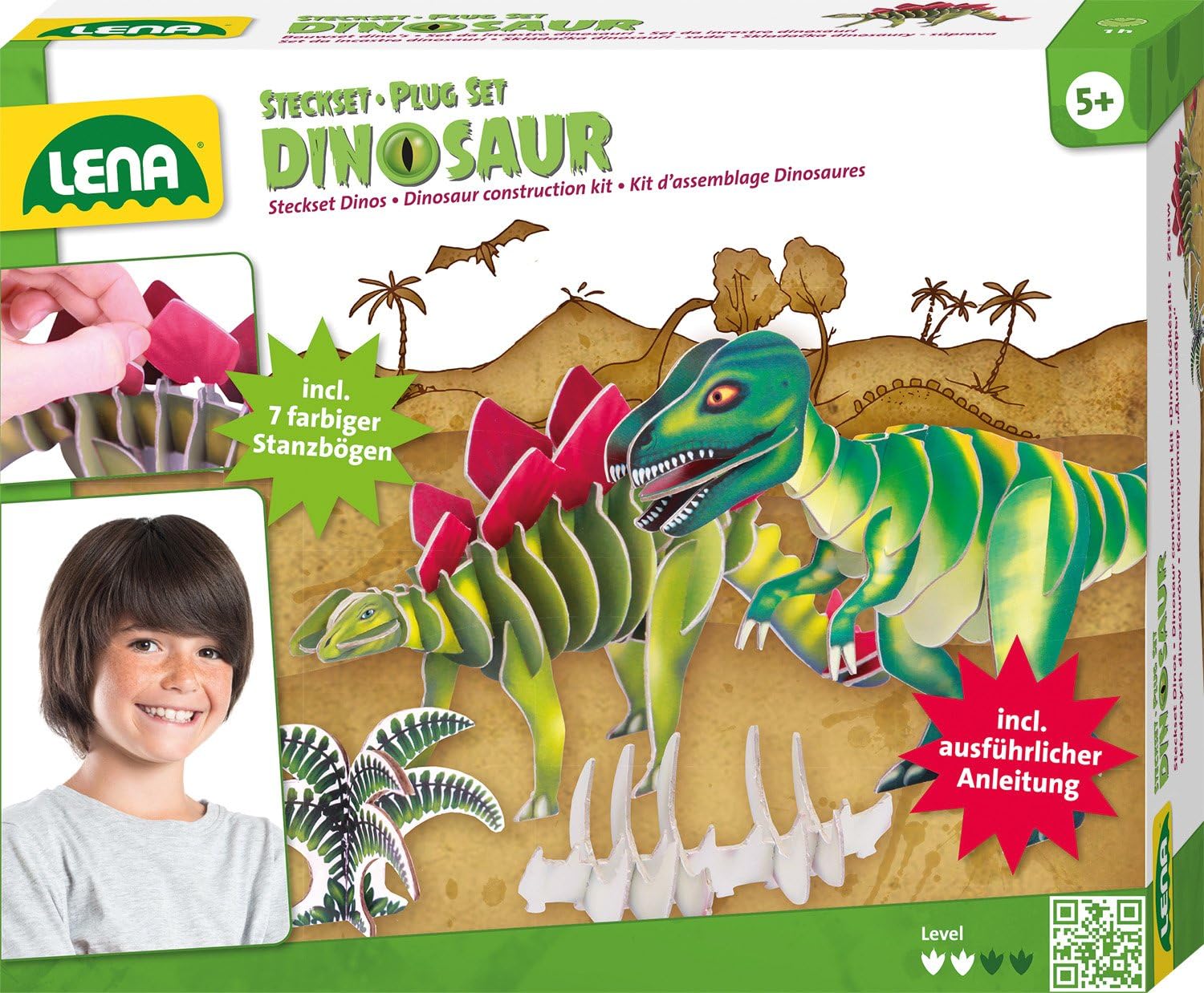 Lena 42644 Bastelset Steckset Dinos: Amazon.de: Spielzeug