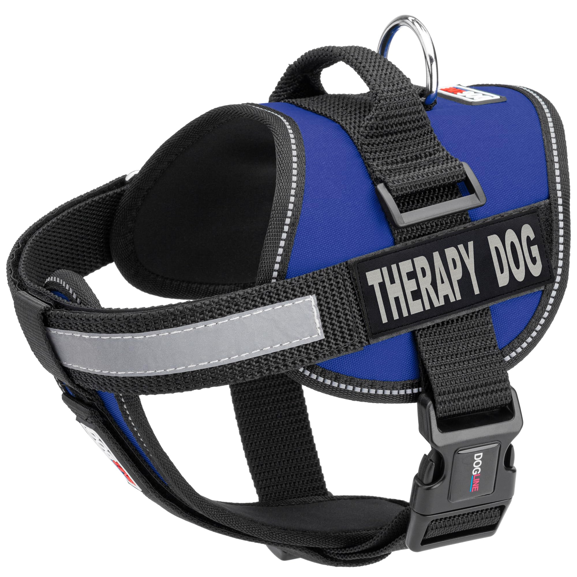 Amazon.com : Dogline Vest Harness for Dogs and 2 Removable Therapy Dog ...