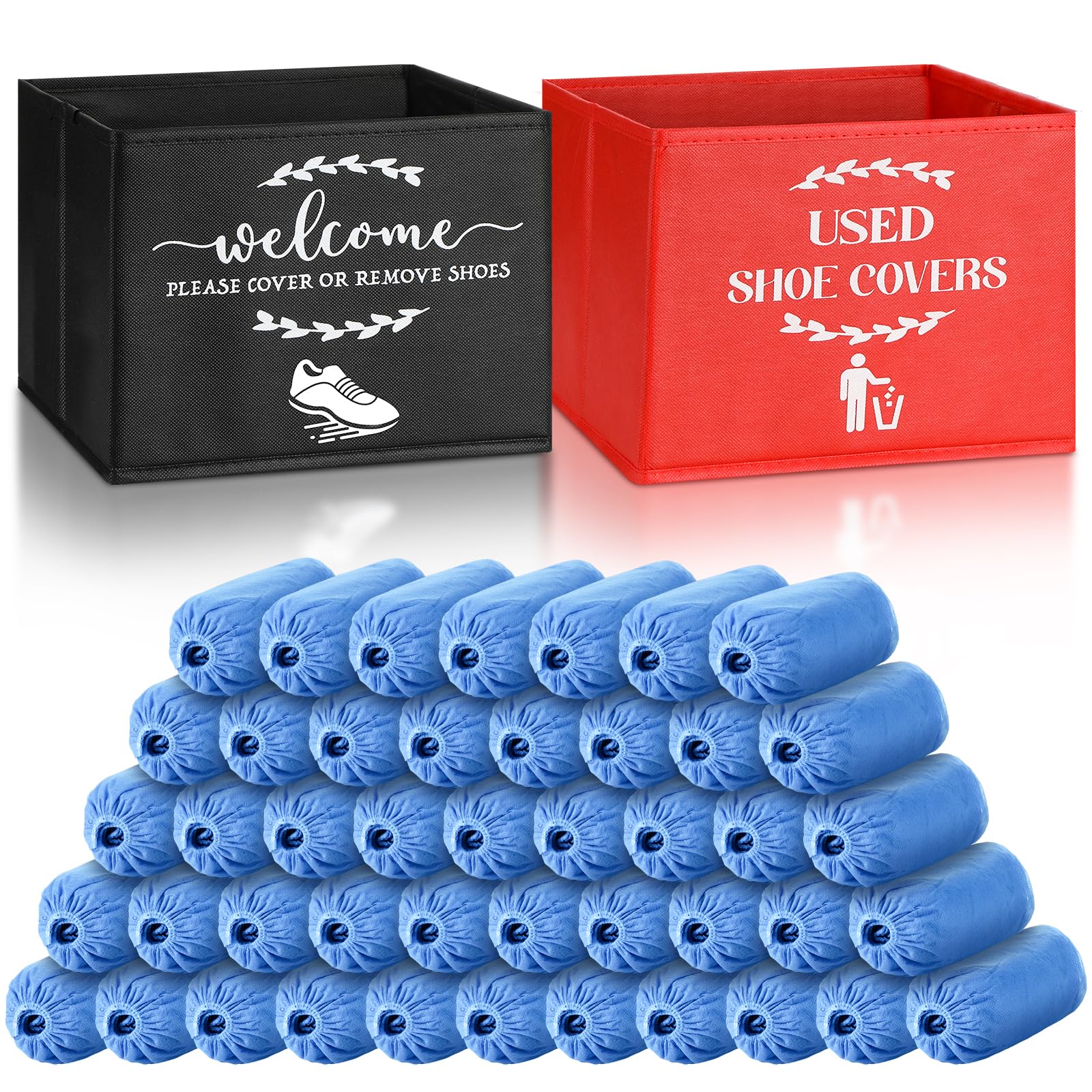 Suzile 2 Pcs Shoe Covers Box 200 Pcs Disposable Shoe Covers Open House ...