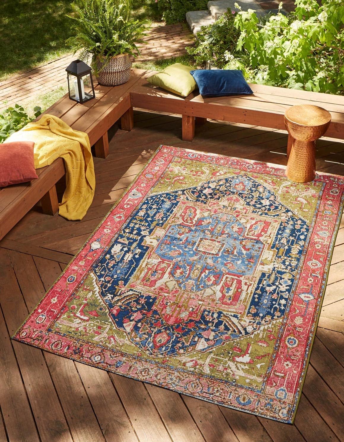 Amazon.com: Mad Mats Outdoor Rug, Reversible Plastic Mat for Patio ...
