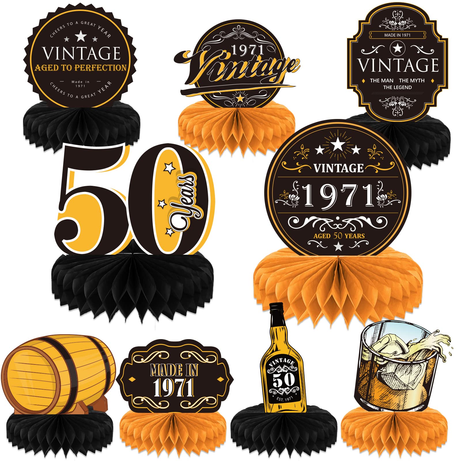 Buy 9 Pieces Vintage 50th Birthday Decorations Back In 1971 50th Birthday Centerpieces For buy-9-pieces-vintage-50th-birthday-decorations-back-in-1971-50th-birthday-centerpieces-for