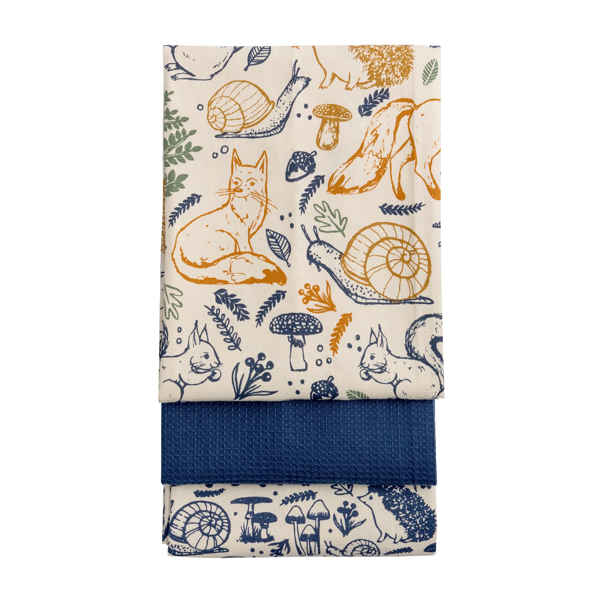 Price & Kensington Woodland Set of 3 Tea Towels : Amazon.co.uk: Home ...