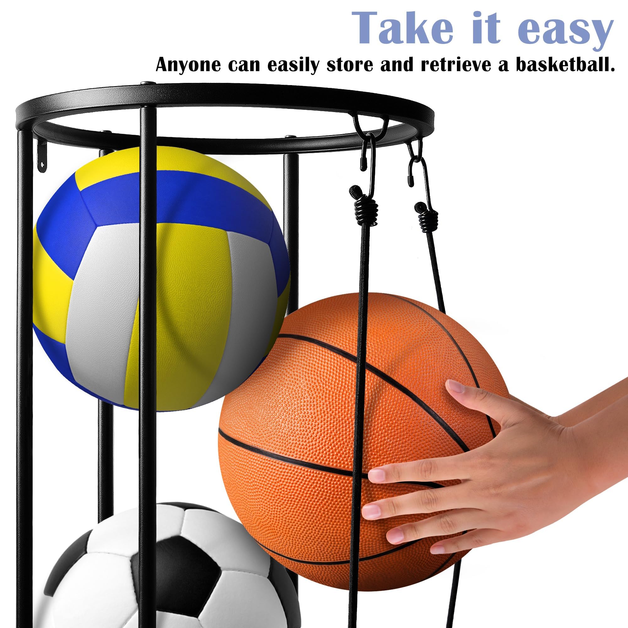 Snapklik.com : Columnar Vertical Ball Racks- 40x13.2 Inch Rolling ...