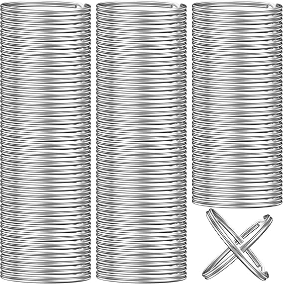 Amazon.com: 100PCS Key Rings Bulk, Split Key Rings, Keychain Rings and ...