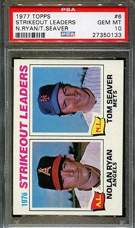 Amazon.com: 1977 TOPPS #6 NOLAN RYAN-TOM SEAVER PSA 10 B2473853-134 ...