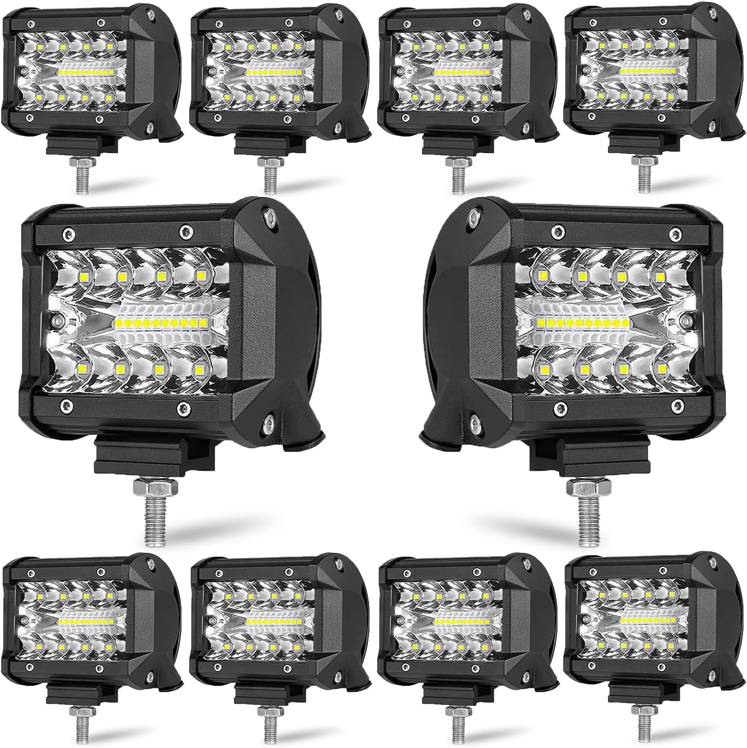 Amazon.com: LED Pods,MUVKQC 4inch Light Bars 20pc 60W Work Light ...