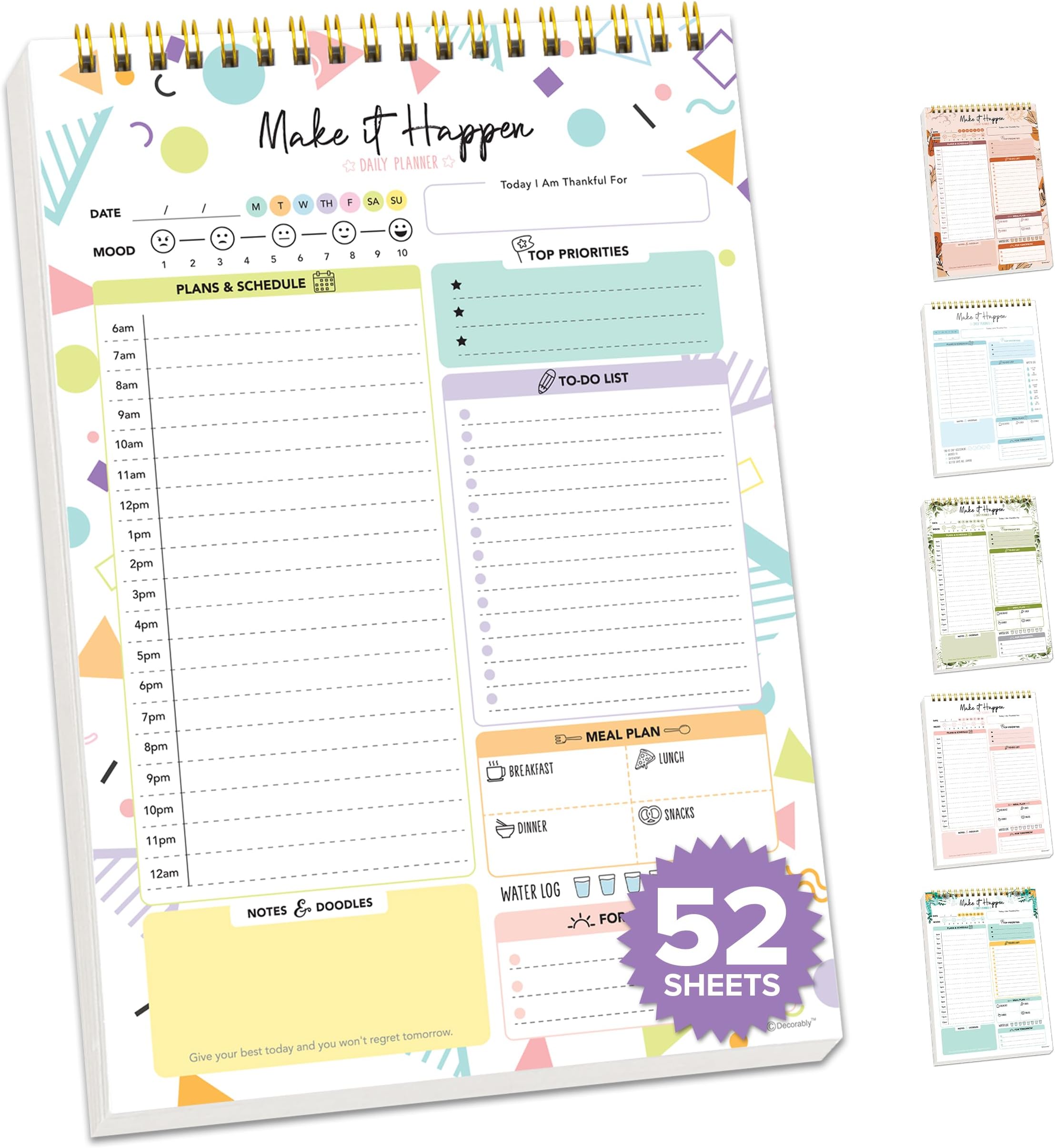 Amazon.com : 90 Sheets Daily Planner Notepad ,(Including Daily Focus ...