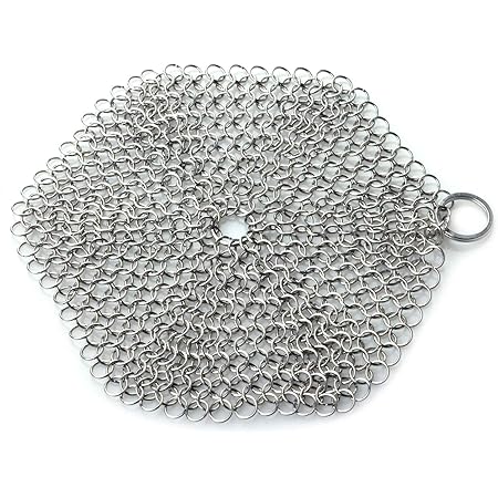 Amazon.com: 316 Premium Stainless Steel Cast Iron Cleaner, Chainmail ...