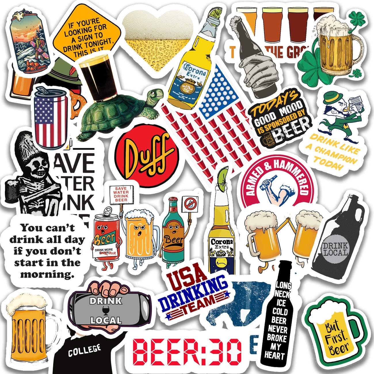 Amazon.com: Beer Stickers for hydroflask, Beer Sticker for Laptop, Beer ...