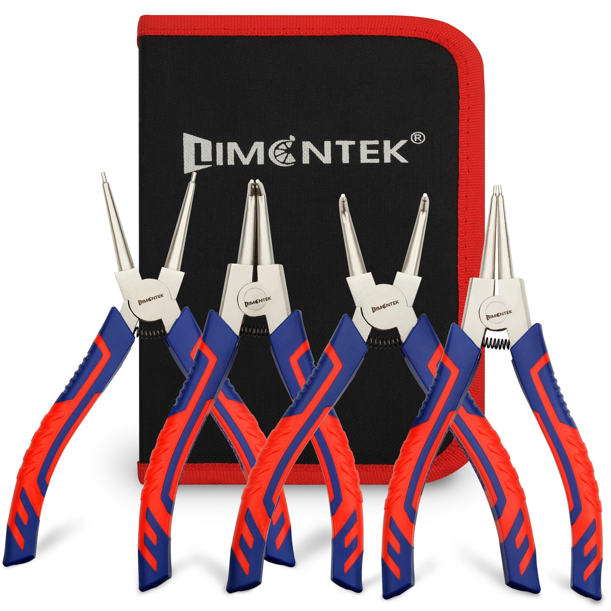 limontek Heavy Duty 4pcs Snap Ring Pliers Set, 7-Inch Internal External ...