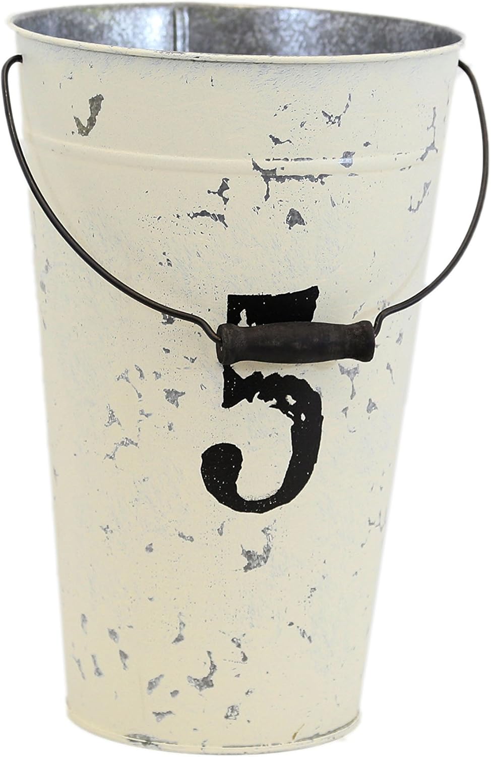 Amazon.com : Large White "5" Silk Screen Pail : Patio, Lawn & Garden