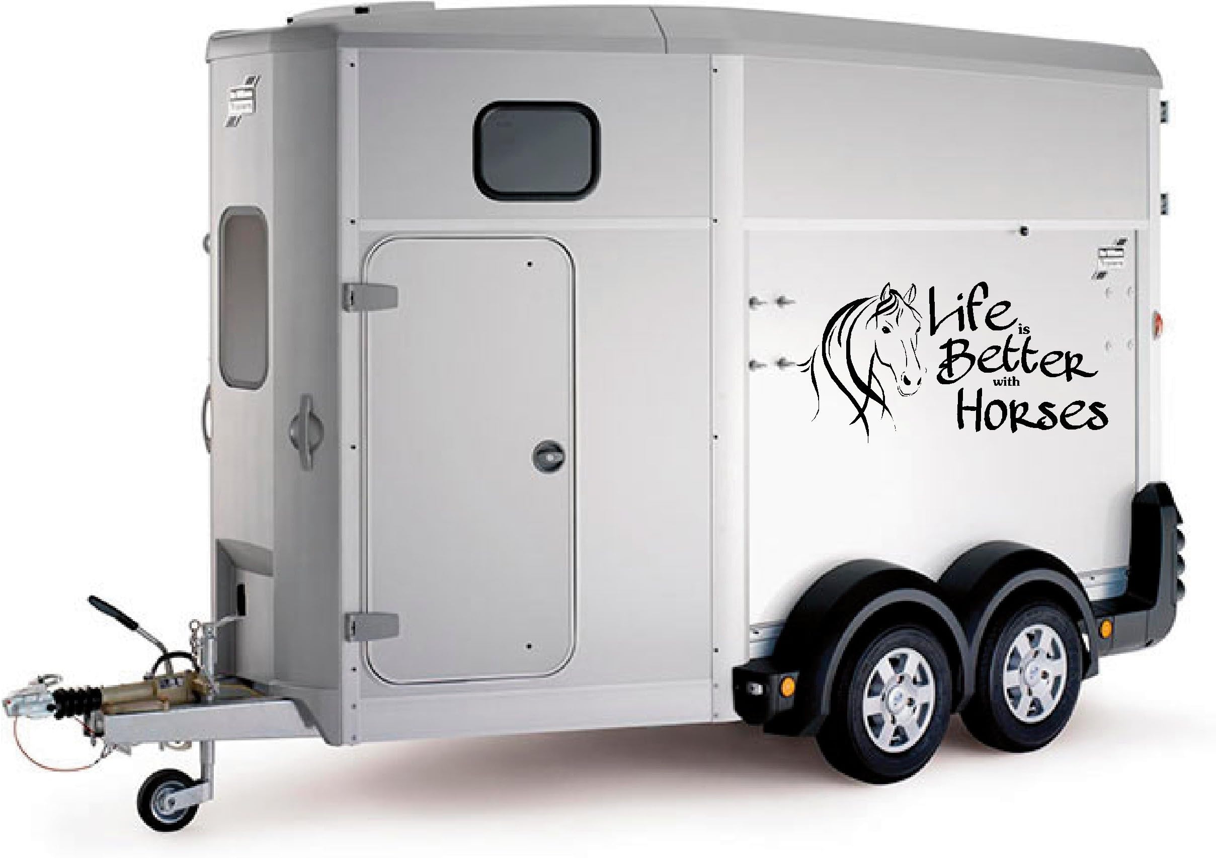 Large Horse Box Custom Line Art Vinyl Sticker Graphic 1000mm x 390mm ...